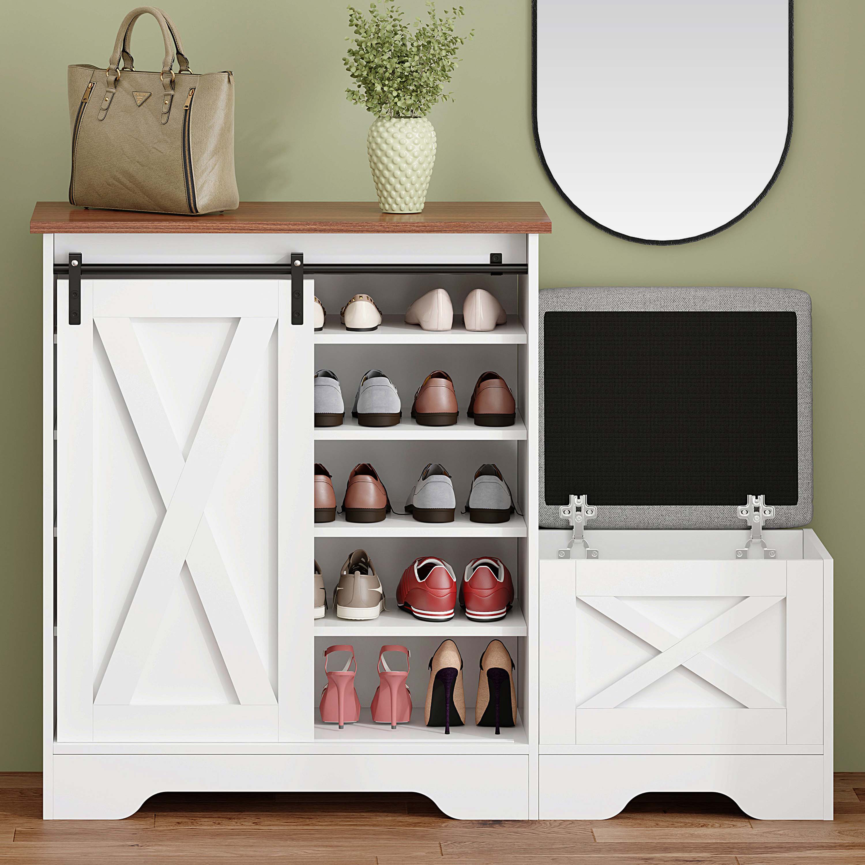 Rosalind Wheeler Shoe Cabinet, Entry Home Shoe Cabinet, Entrance ...
