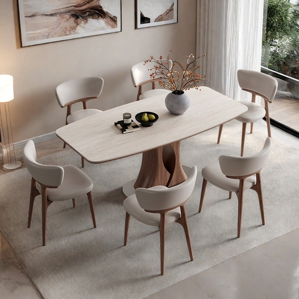 Elamer French simple retro rectangular dining table set | Wayfair