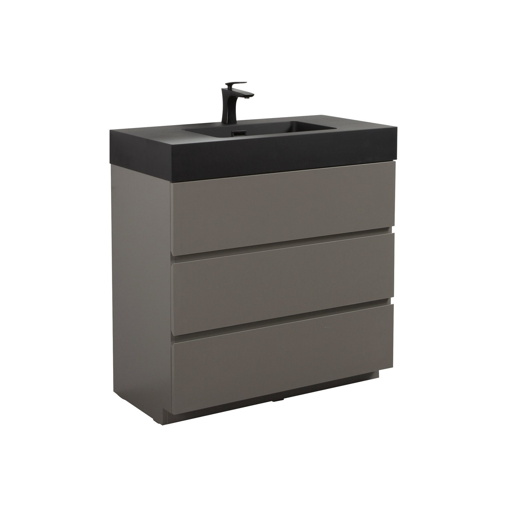 Ebern Designs Gray 36" Bathroom Vanity With Sink - Cool-style ...
