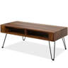 17 Stories Neta Walnut Coffee Table with Storage | Wayfair