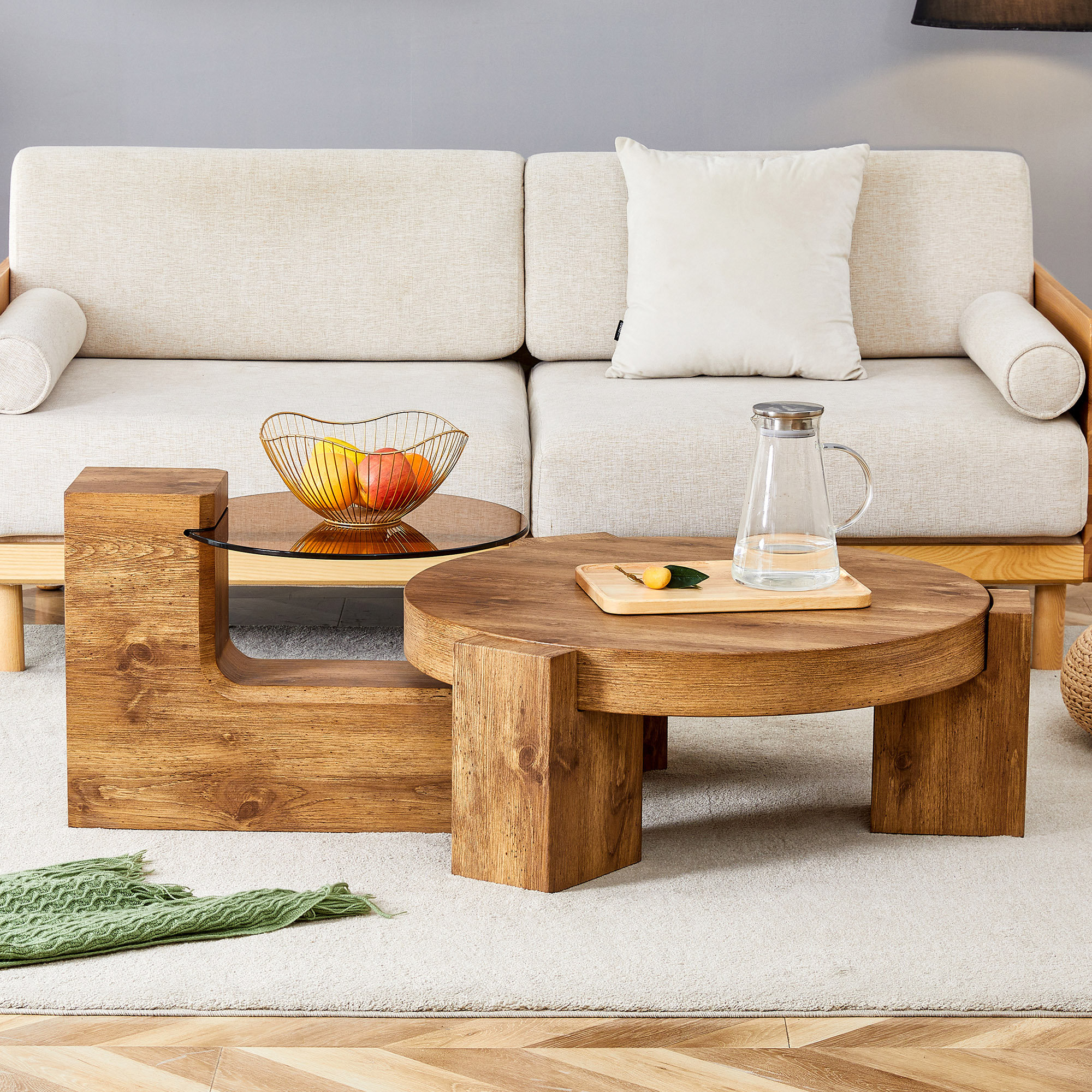 Millwood Pines Detachable Double-Decker Coffee Table For Various Scenes ...