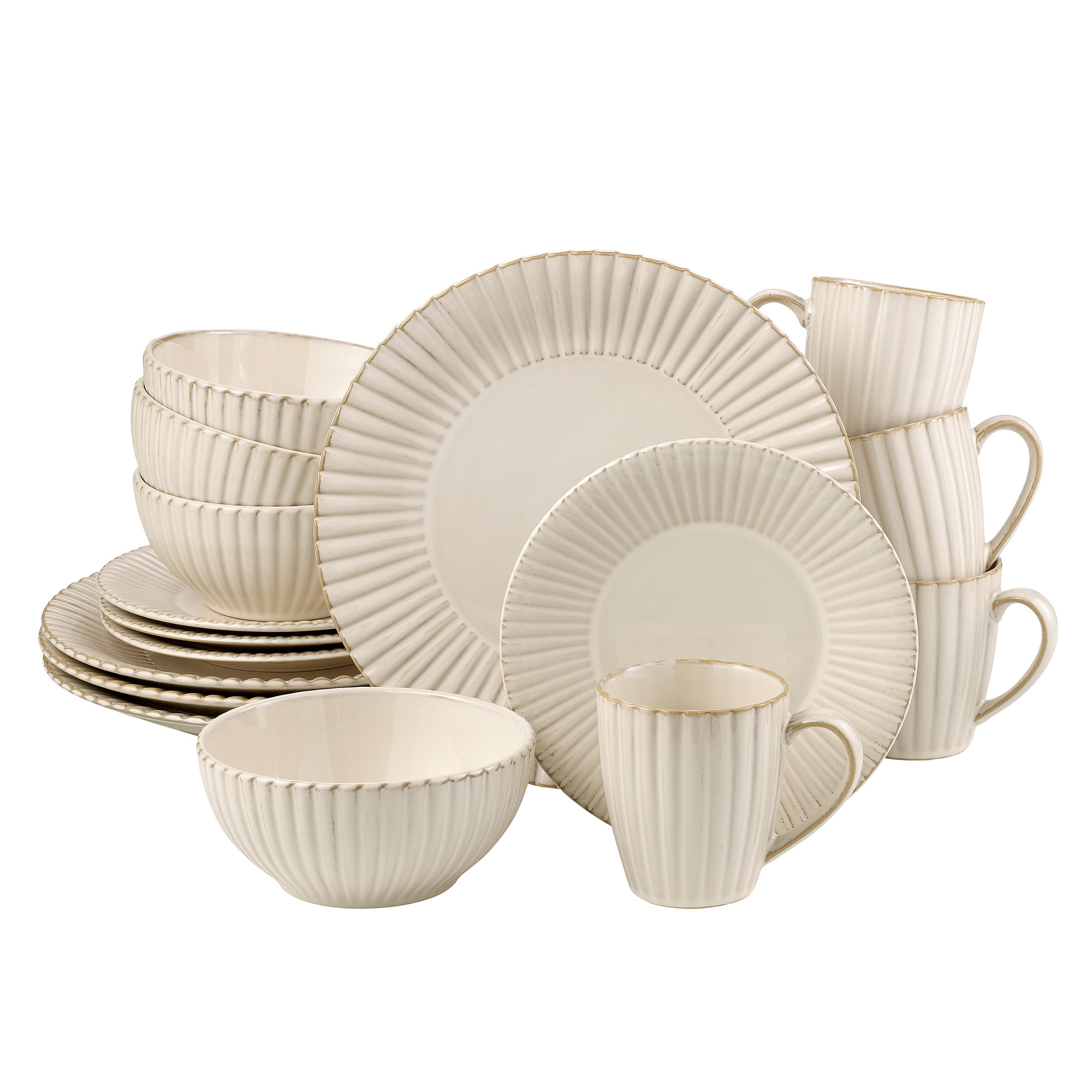 Dakota Fields Olivia Stoneware Dinnerware Set - Service for 4 & Reviews ...