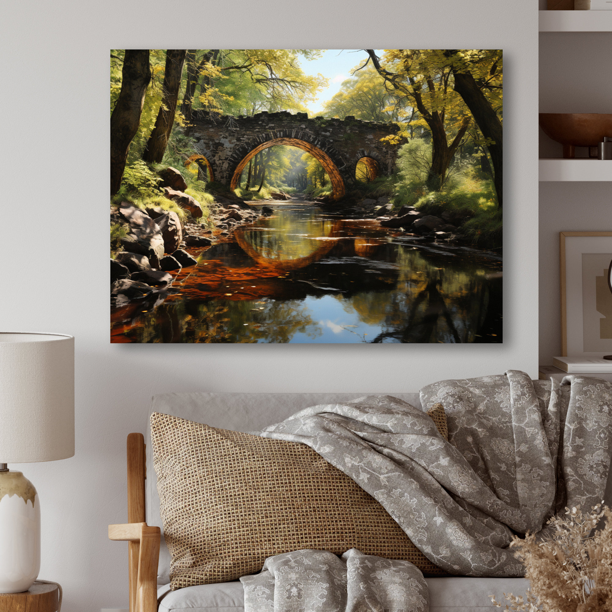 Millwood Pines Beige Bridge Whispers Of History II - Architecture Metal ...