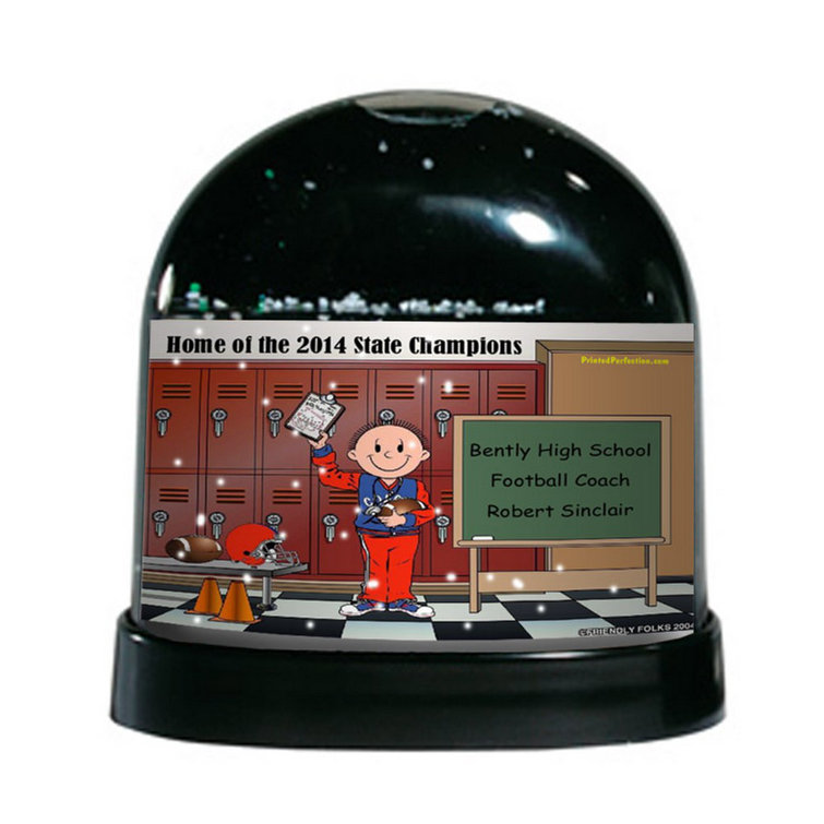 The Holiday Aisle® Friendly Folks Cartoon Caricature Male Football Snow ...