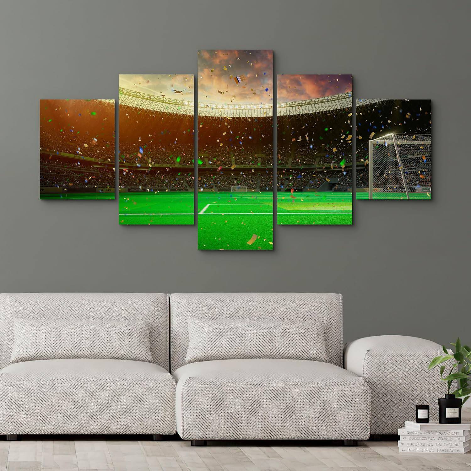 IDEA4WALL Celebration Of Championship Win In Soccer Stadium Sports ...