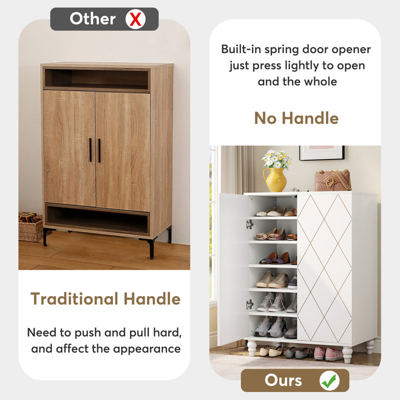 Alcott Hill® 24 Pair Shoe Storage Cabinet & Reviews | Wayfair