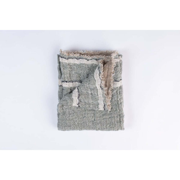 Birch Lane™ Daline Modern & Contemporary Linen Striped Coverlet | Wayfair