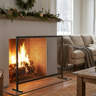 Latitude Run® Freestanding Panel Fireplace Screen – Iron Powder Coated ...
