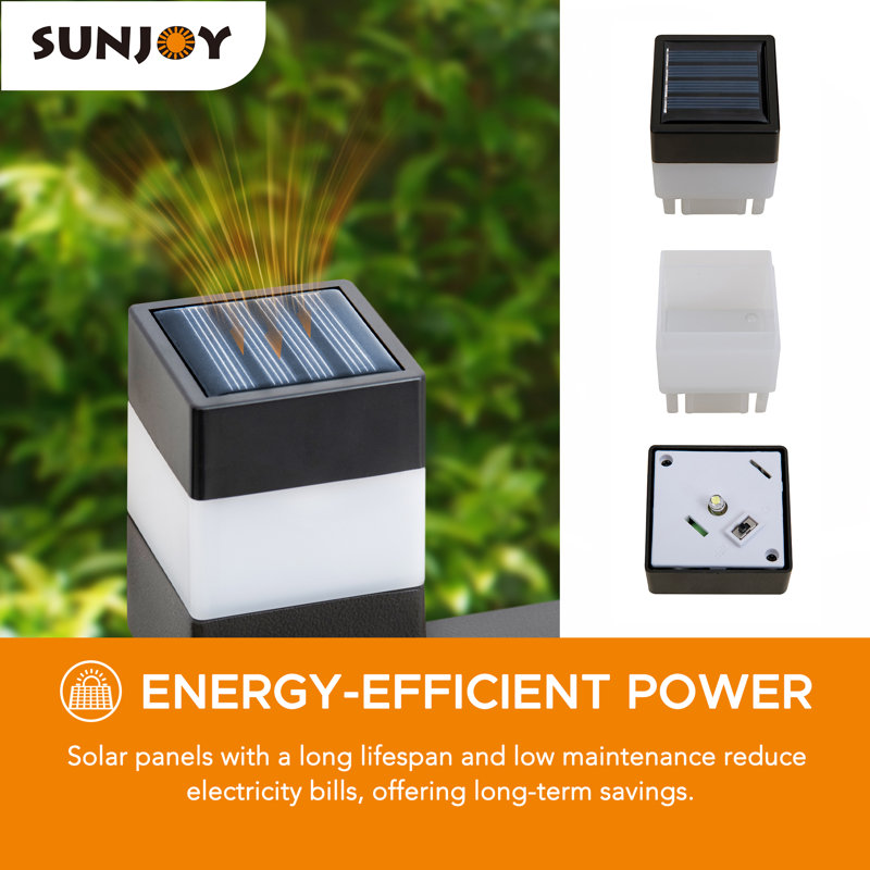 Sunjoy Garden Fence Solar Border Fencing with Waterproof LED Path ...