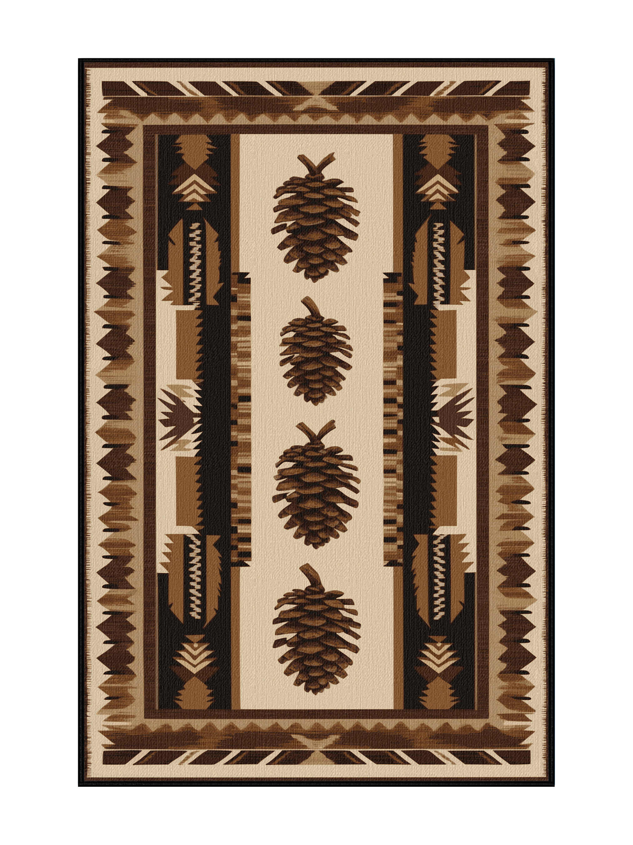 Foundry Select Washable Pinecone Southwestern Area Rug | Wayfair