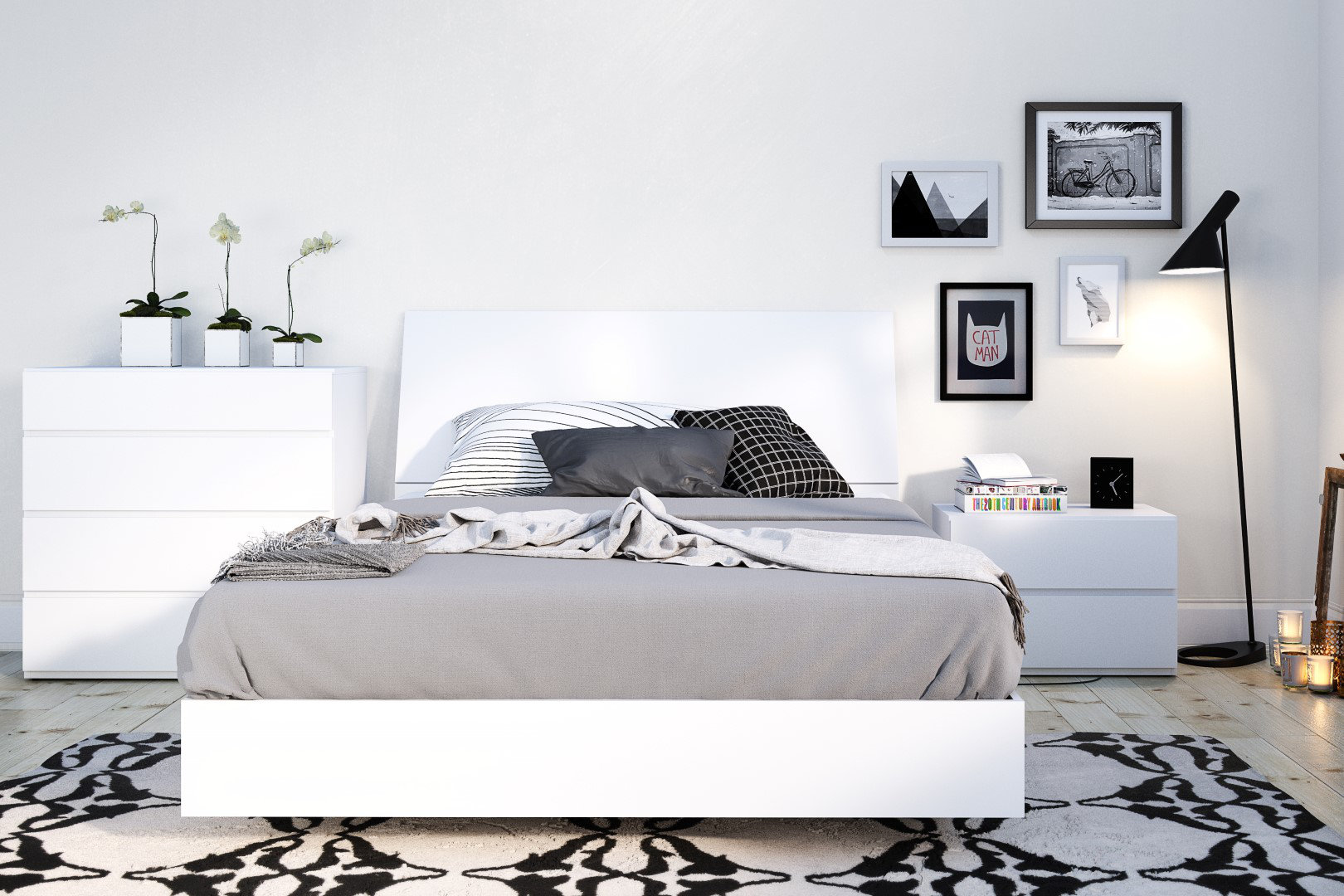 Wade Logan Ensemble de chambre avec lit plateforme 4 pièces Alanni et ...