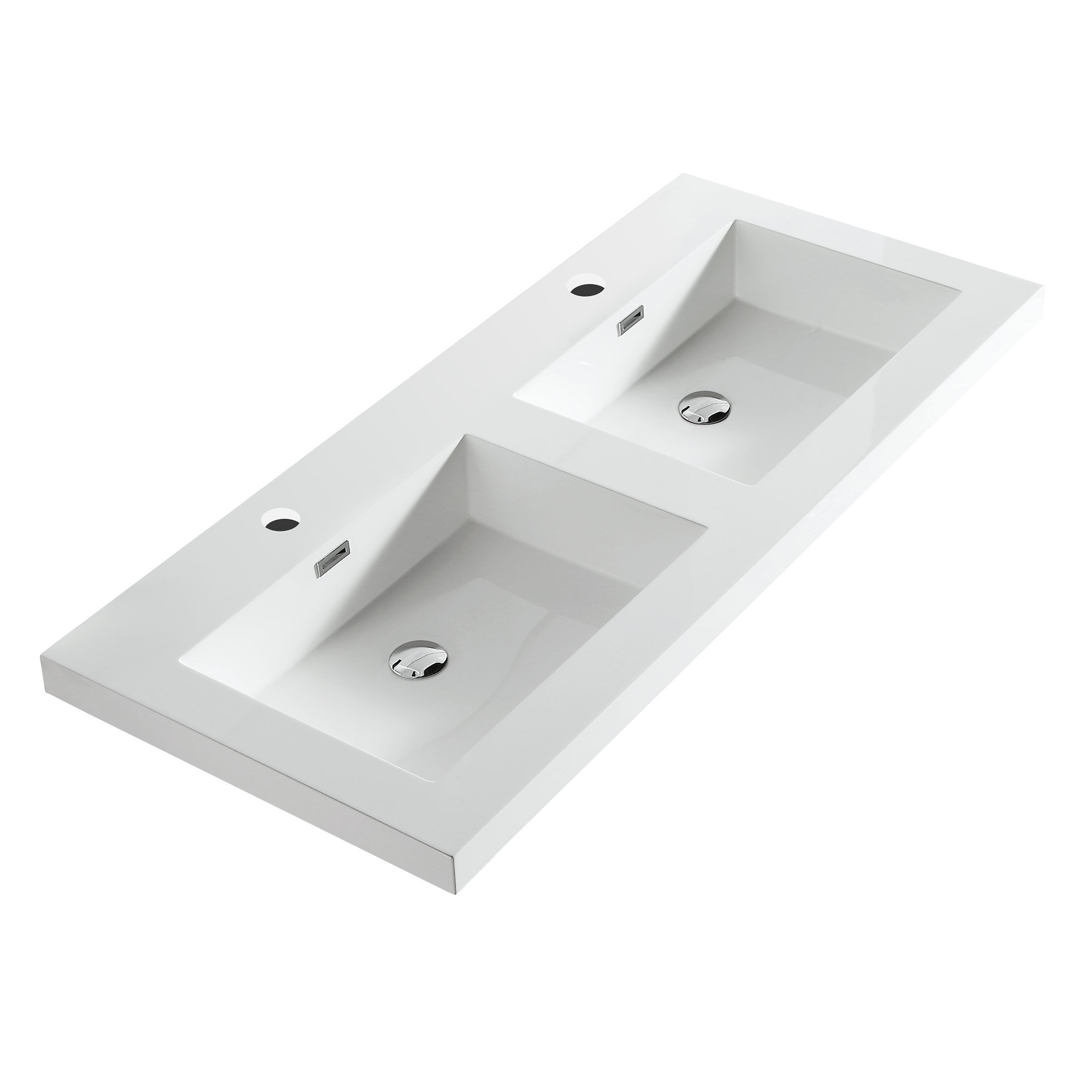 Dowell 49'' Rectangular Drop-In Double Bathroom Vanity Top with Sink ...