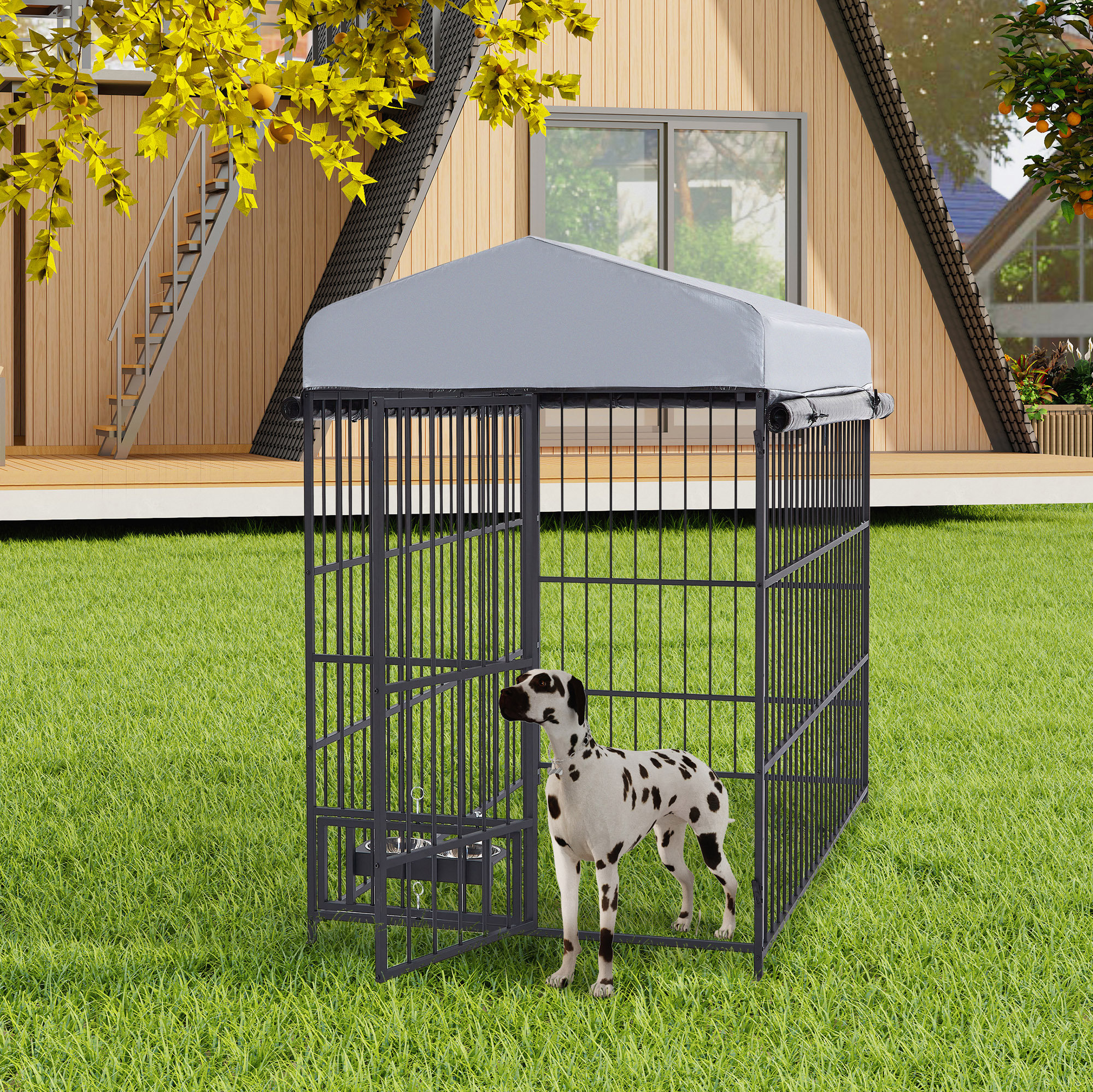 Tucker Murphy Pet™ Large Dog Kennel Outdoor Pet Pens Dogs Run Enclosure ...