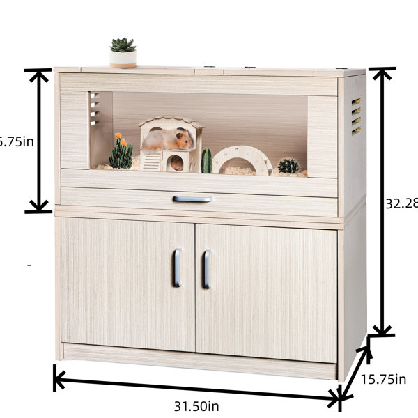 Tucker Murphy Pet™ Hamster Habitat With Bridge And - Wood, Spacious ...