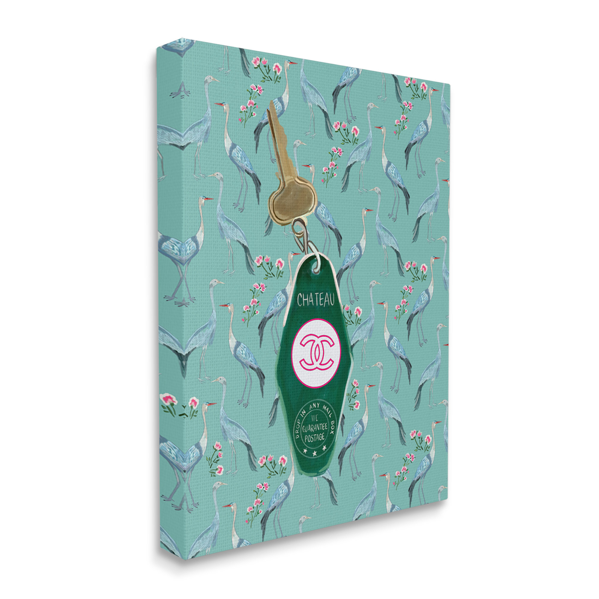 Winston Porter Heron Patterned Glam Key On Canvas by Amelia Noyes Print ...