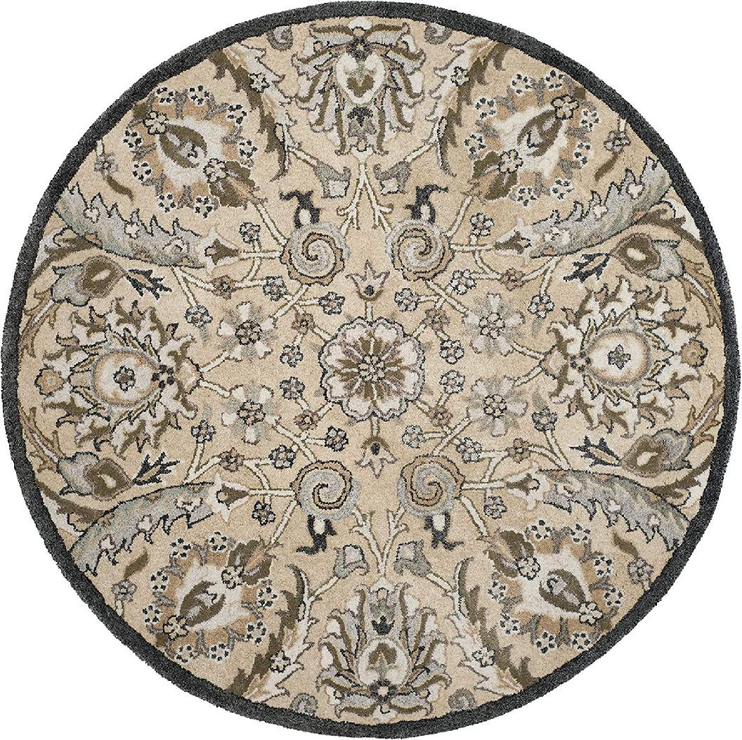 Charlton Home Ahmani Abstract Hand Tufted Wool Area Rug in Beige/Brown ...