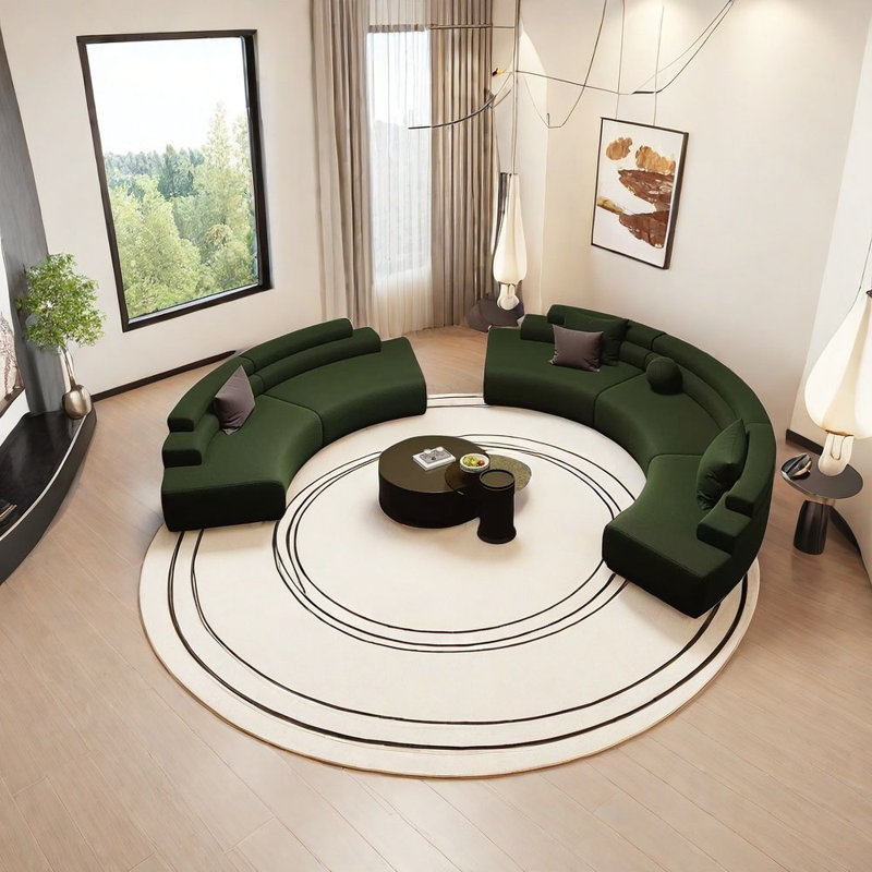 KANGLY Semi-circular curved light luxury negotiation sofa | Wayfair