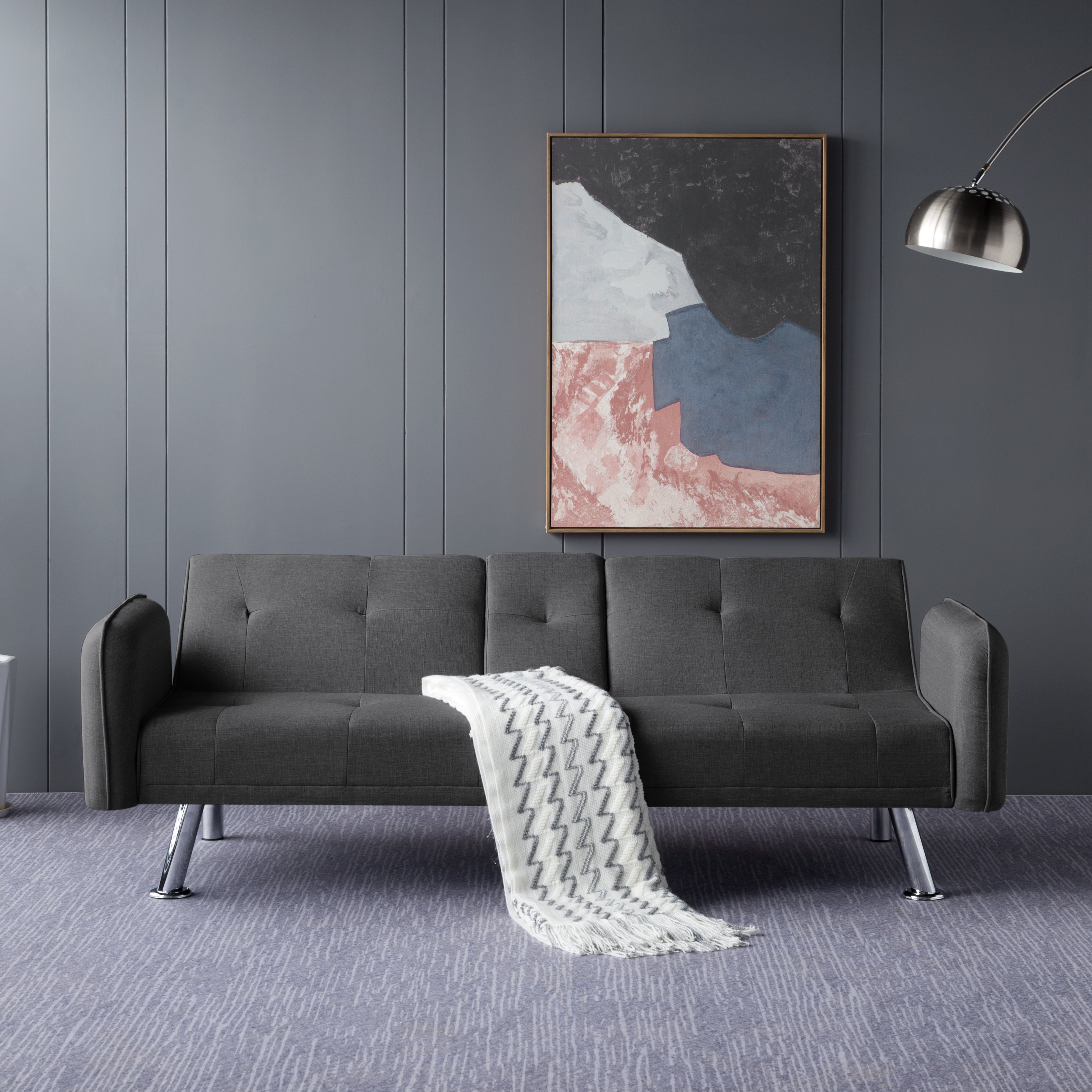 Latitude Run® Binnie 74.4'' Square Arm Sleeper & Reviews | Wayfair