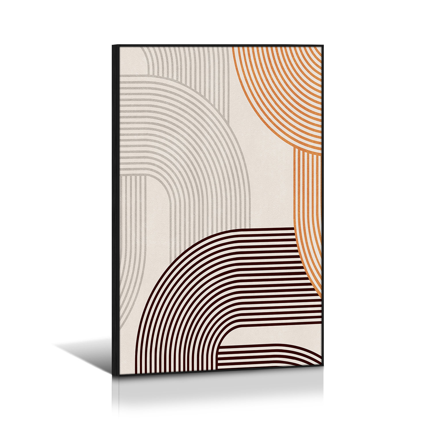 Wrought Studio Abstract Geometry Circle Round Shape On Canvas Painting ...