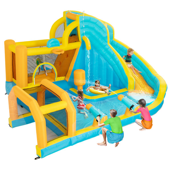 ECLIFE Sports Theme Outdoor Inflatable Water Slides Bounce Houses with ...