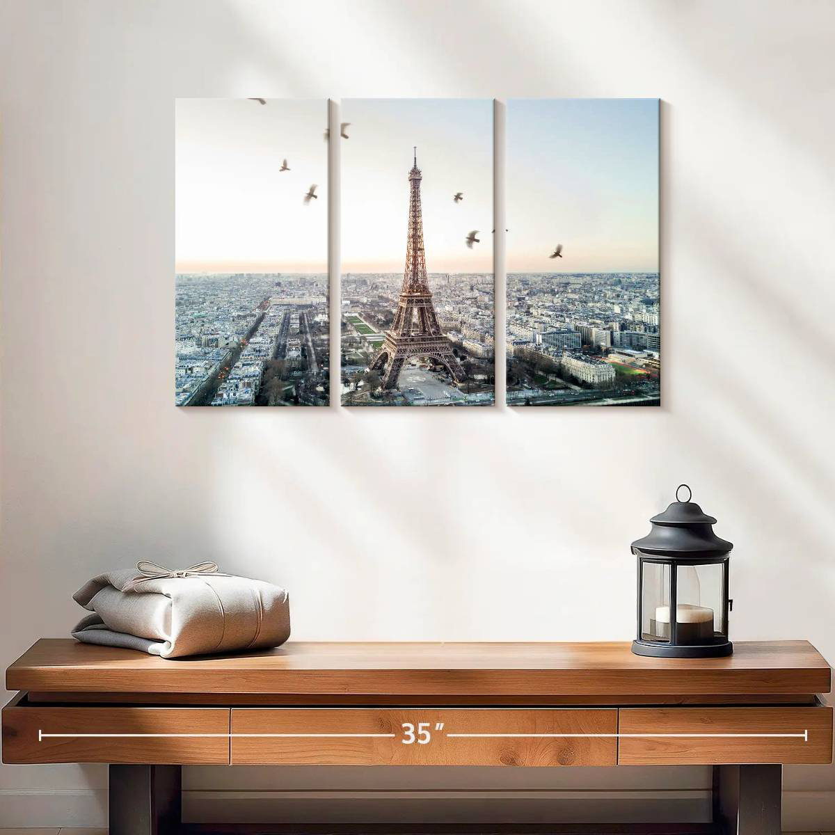 Ebern Designs Nicci Birds Flying Over Paris | Wayfair