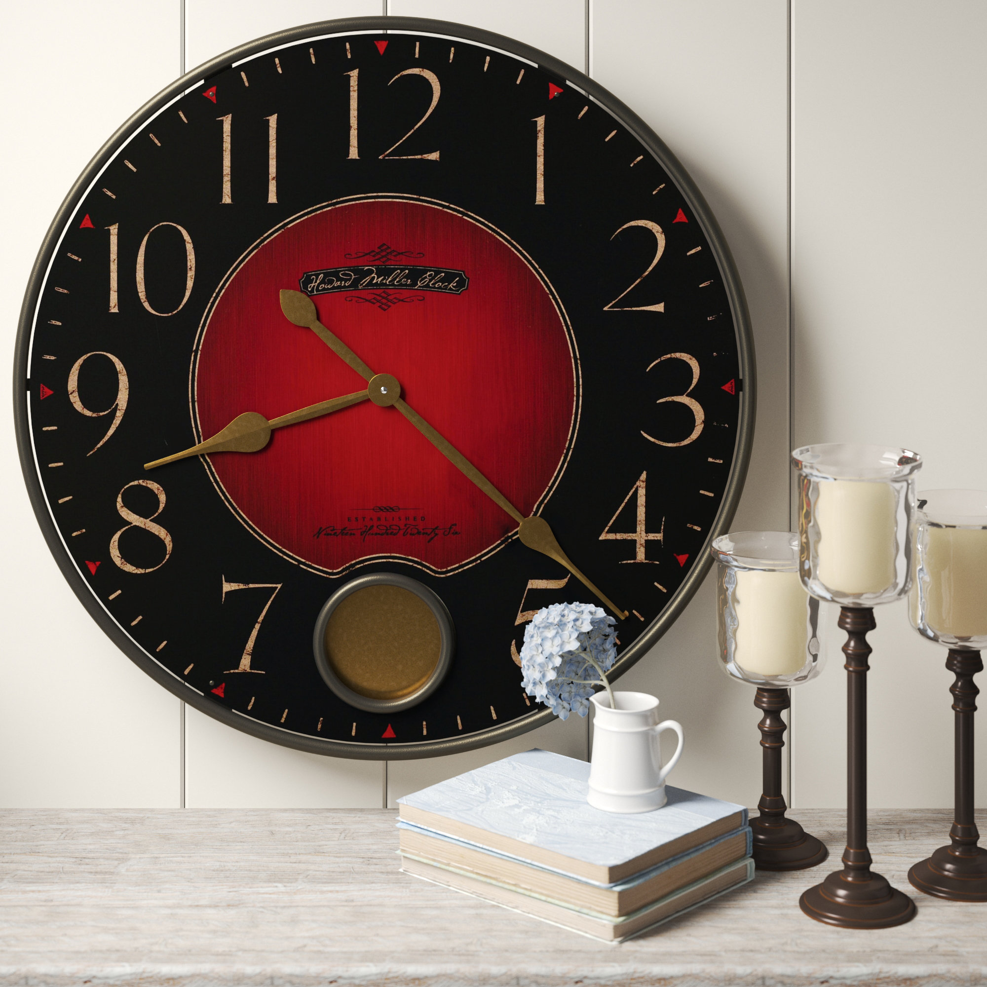Howard Miller® Harmon Oversized Gallery Quartz 26.25" Wall Clock ...