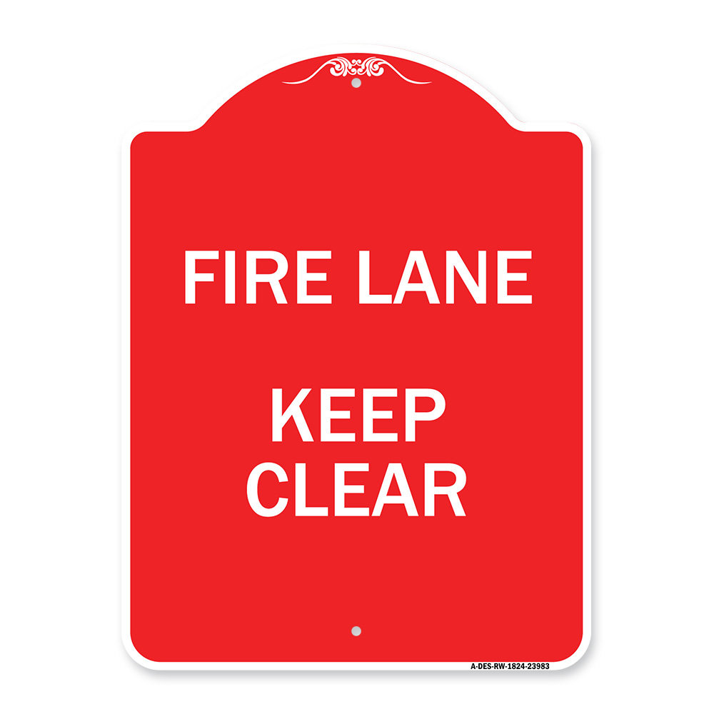 Signmission Designer Series Sign - Fire Lane, Keep Clear/23983 | Wayfair