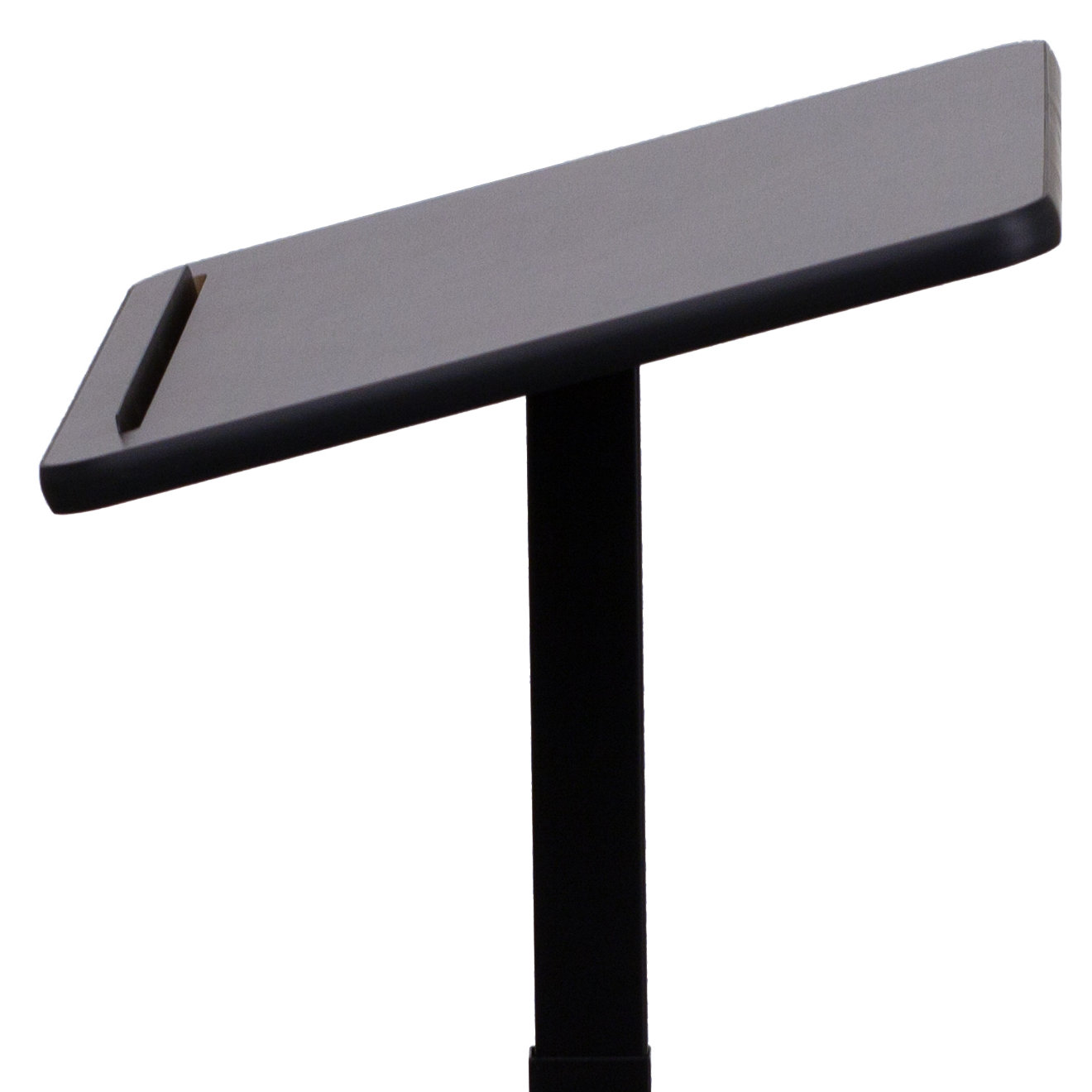 Flash Furniture Adjustable Height Slanted Top Metal Lectern in Mahogany ...