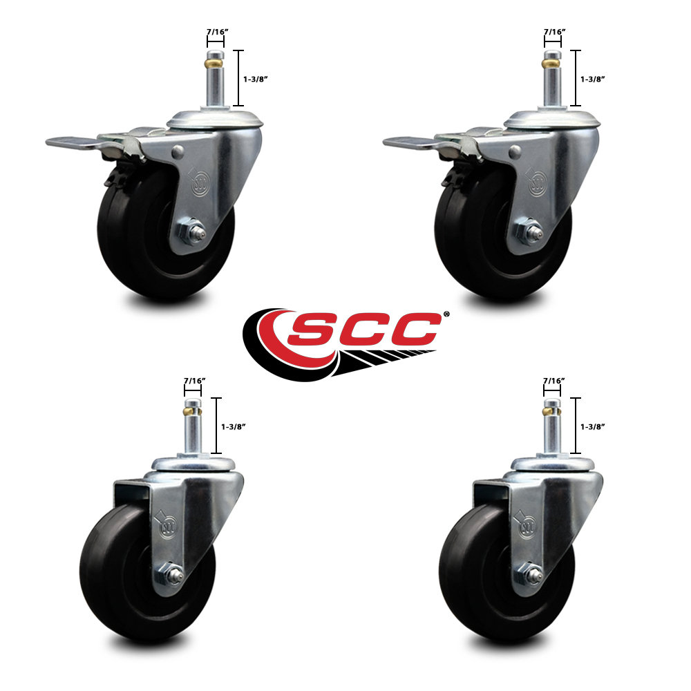 Service Caster Hard Swivel Grip Ring Stem Caster | Wayfair