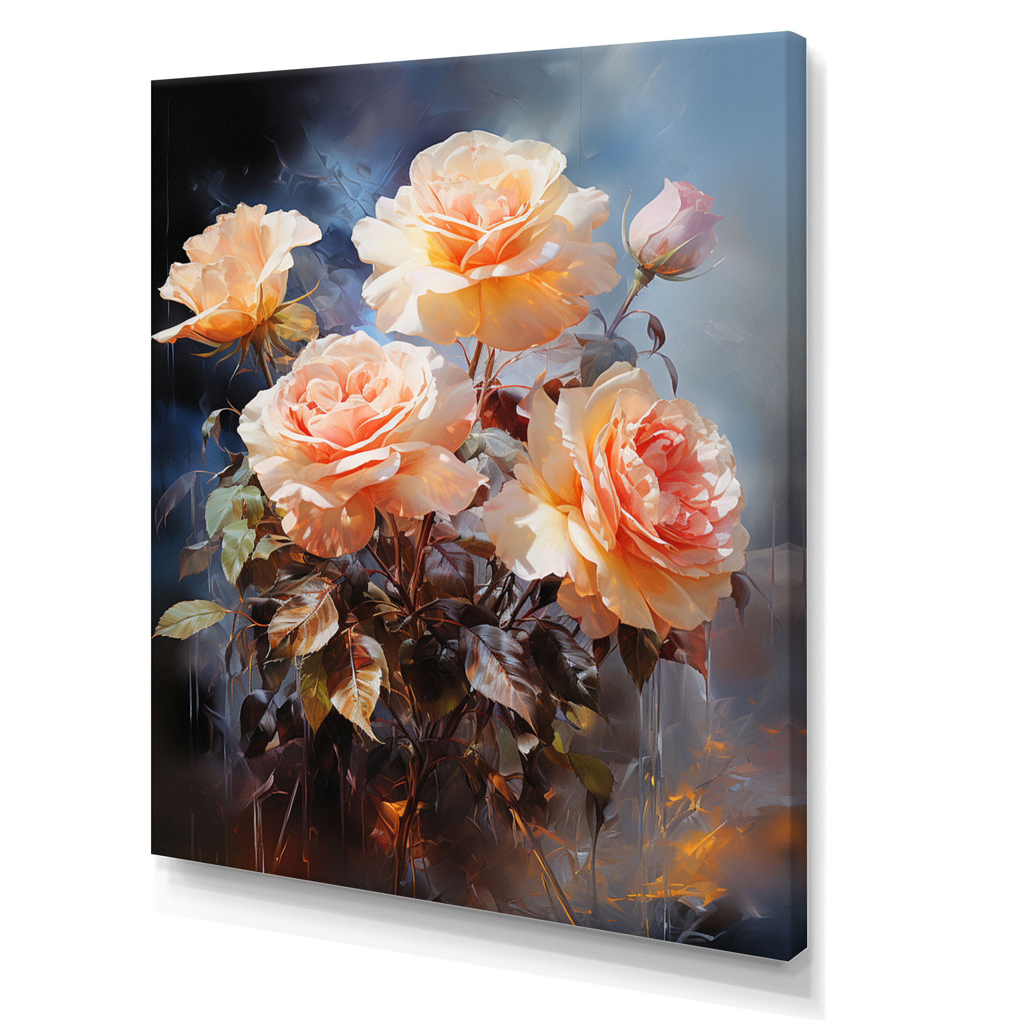 Red Barrel Studio® Colsten Peach Roses Romantic Impression I - Print on ...
