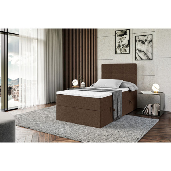 Brayden Studio Boxspringbett mit H4 Multipocket-Matratze, Bettkasten ...