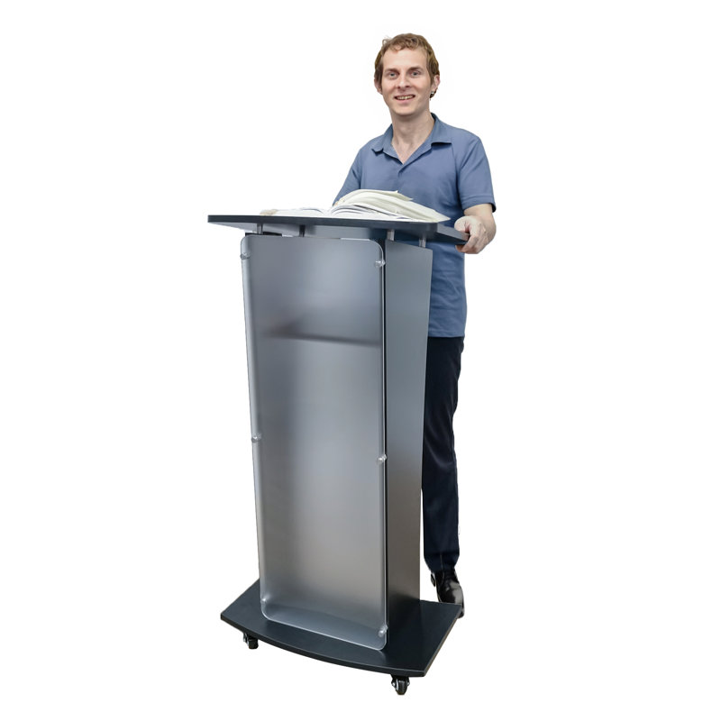 FixtureDisplays 46.7'' Wood Full Podium with Wheels - Wayfair Canada