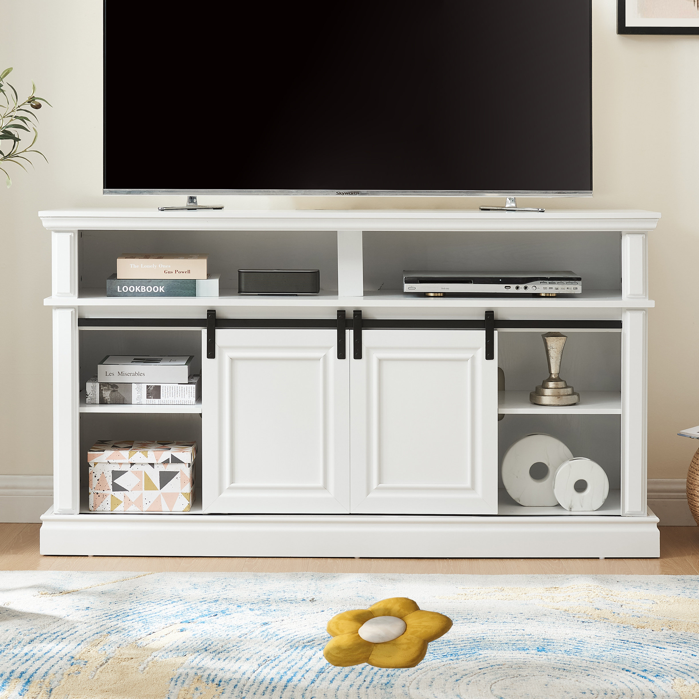 August Grove Mid Century Entertainment Console TV Stand With 23 ...