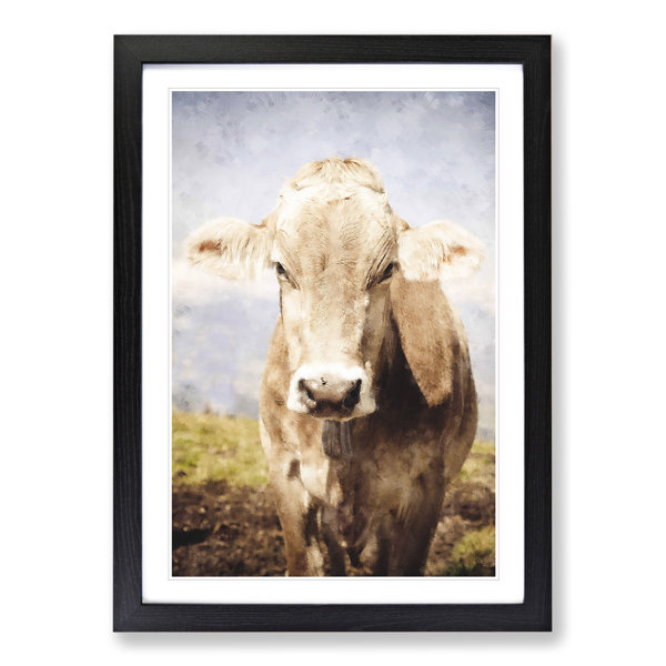 East Urban Home Portrait of a Cow Vol.1 - Picture Frame Painting ...