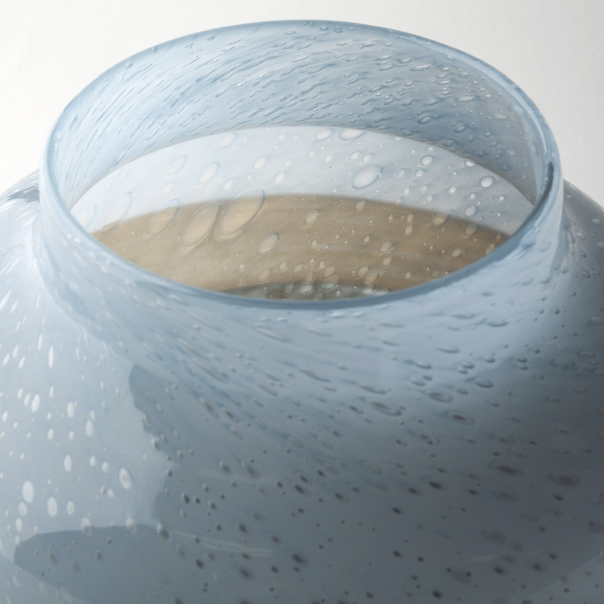 Mercer41 Defranco Blue and Brown Ocean Colored Bubble Glass Rounded ...