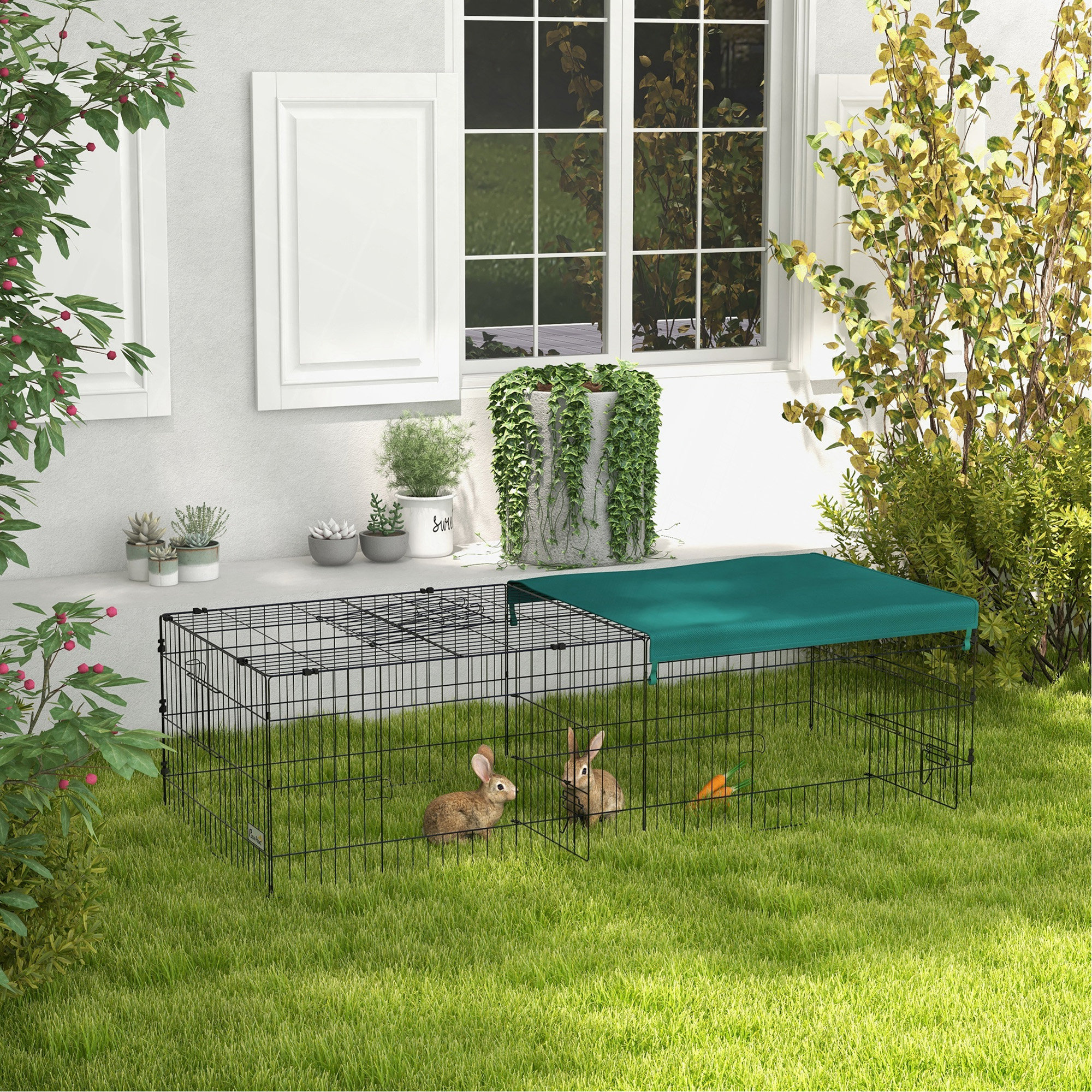 TYUNABRN 73" Small Animal Playpen, Pet Playpen Yard Fence For Rabbits ...