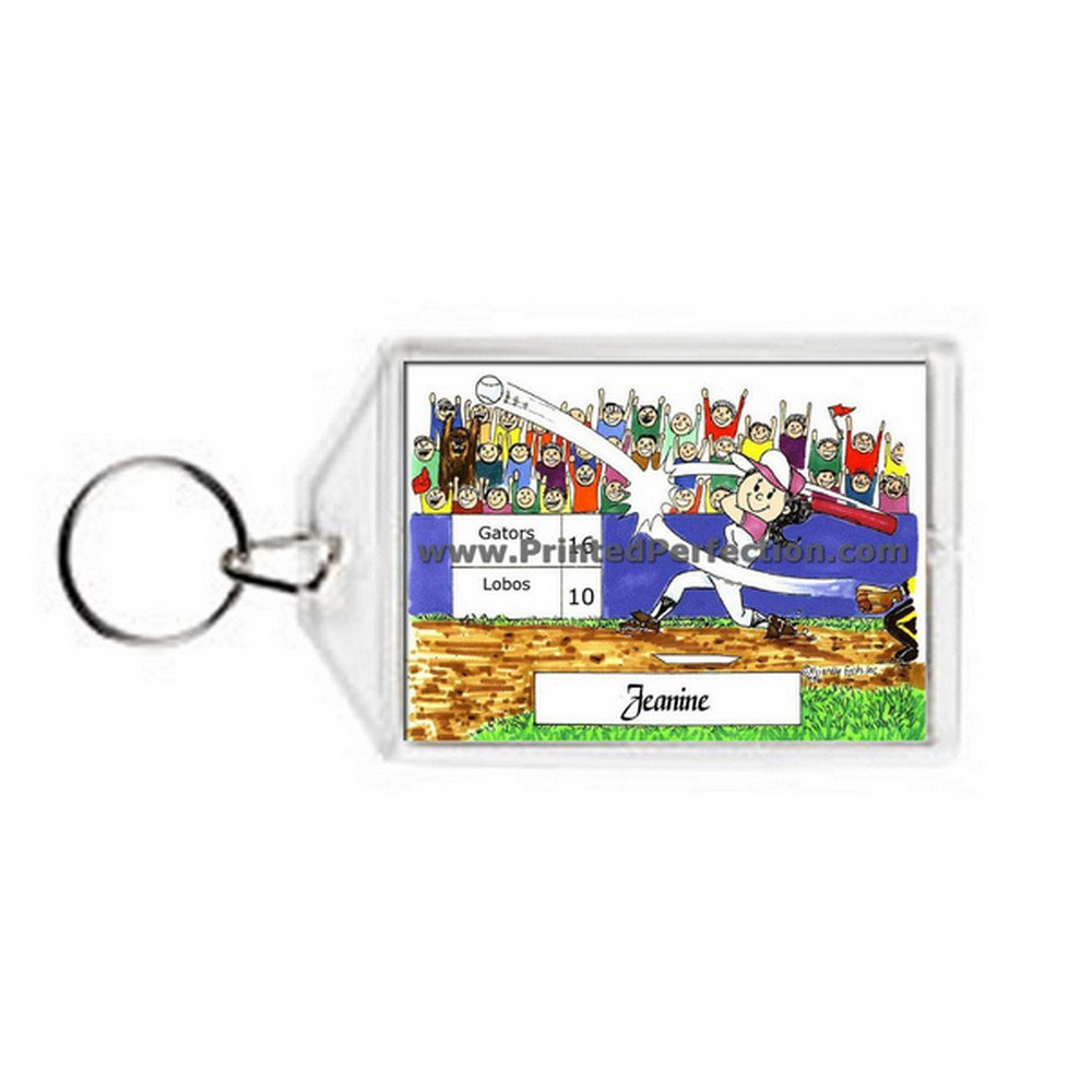 Printed Perfection Personalized Softball Player - Female Acrylic Key ...
