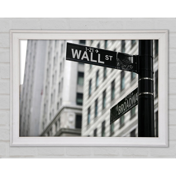Bright Star Wall Street And Broadway Signs - Single Picture Frame Art ...