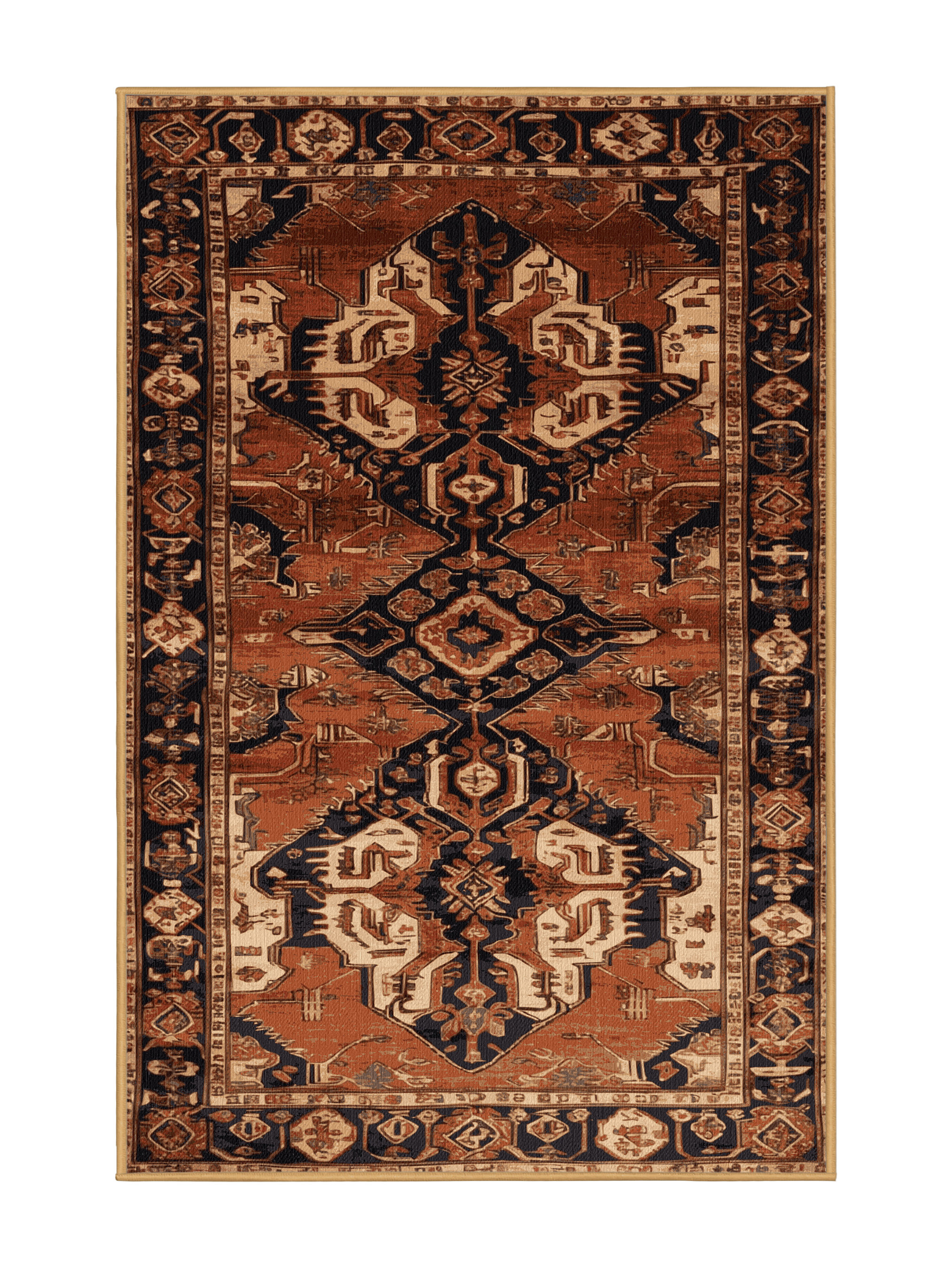 Hokku Designs Machine Washable Turkish Brown Area Rug | Wayfair