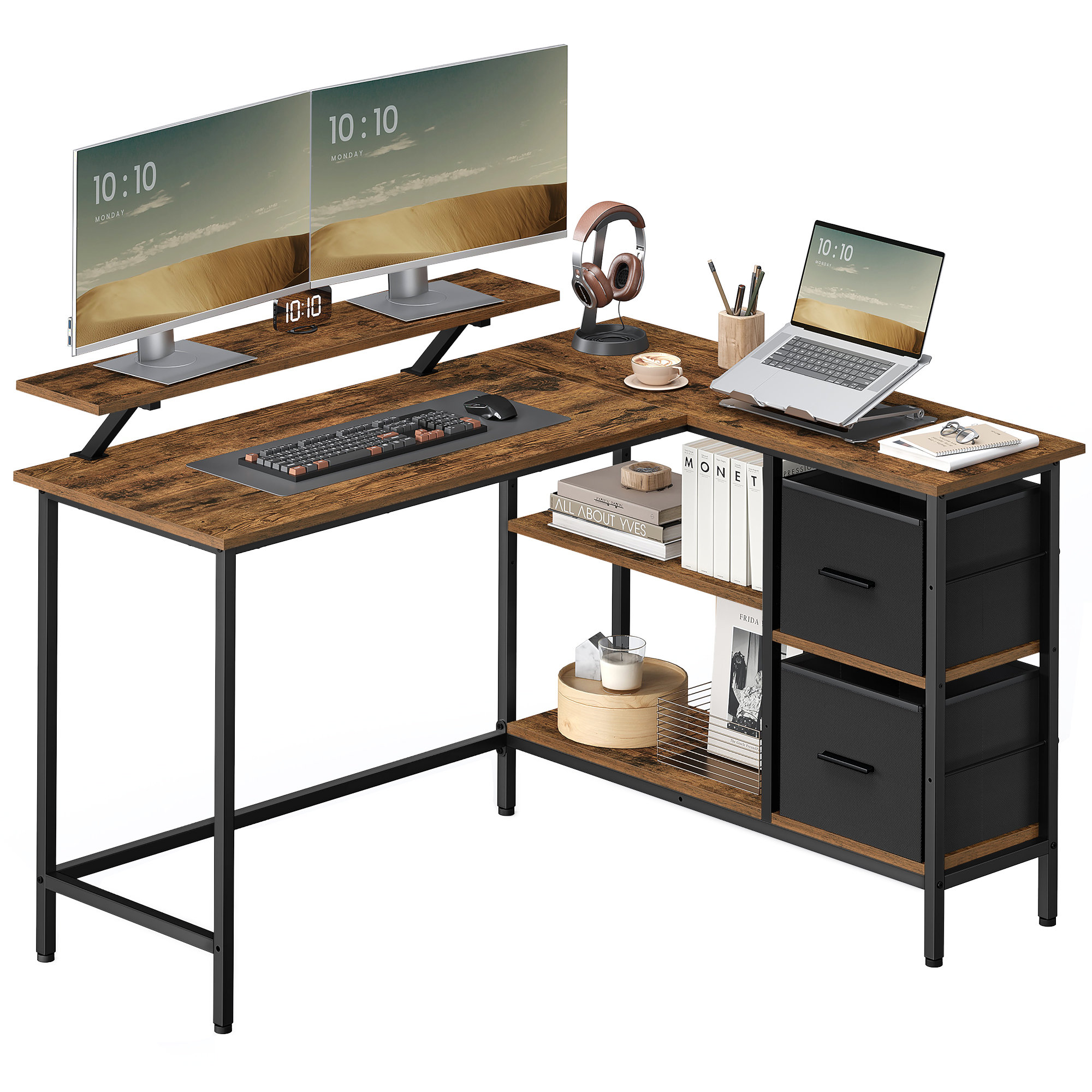 Borough Wharf Ryster L-Shaped Computer Desk & Reviews | Wayfair.co.uk