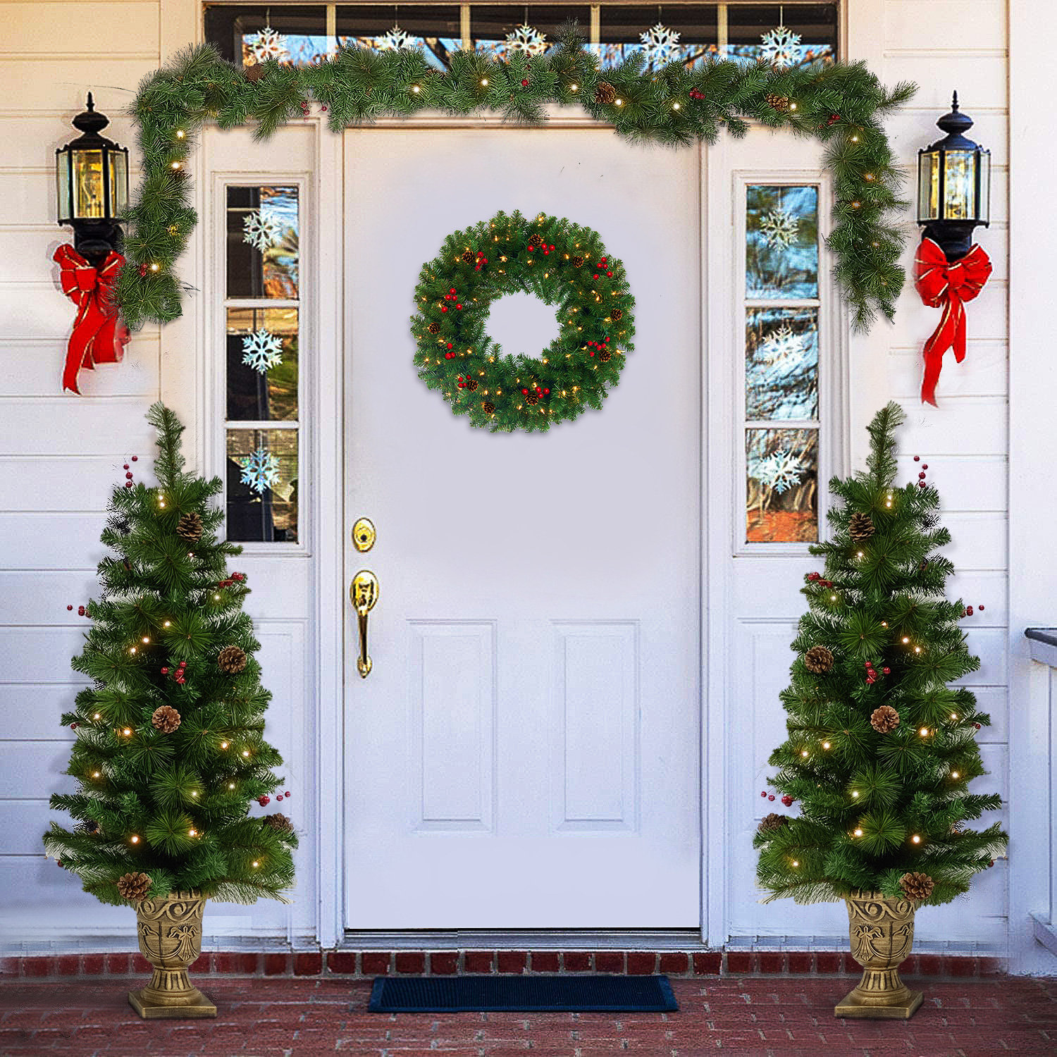 The Holiday Aisle® Christmas Tree,Tree Pre-Lit Artificial Christmas 4 ...