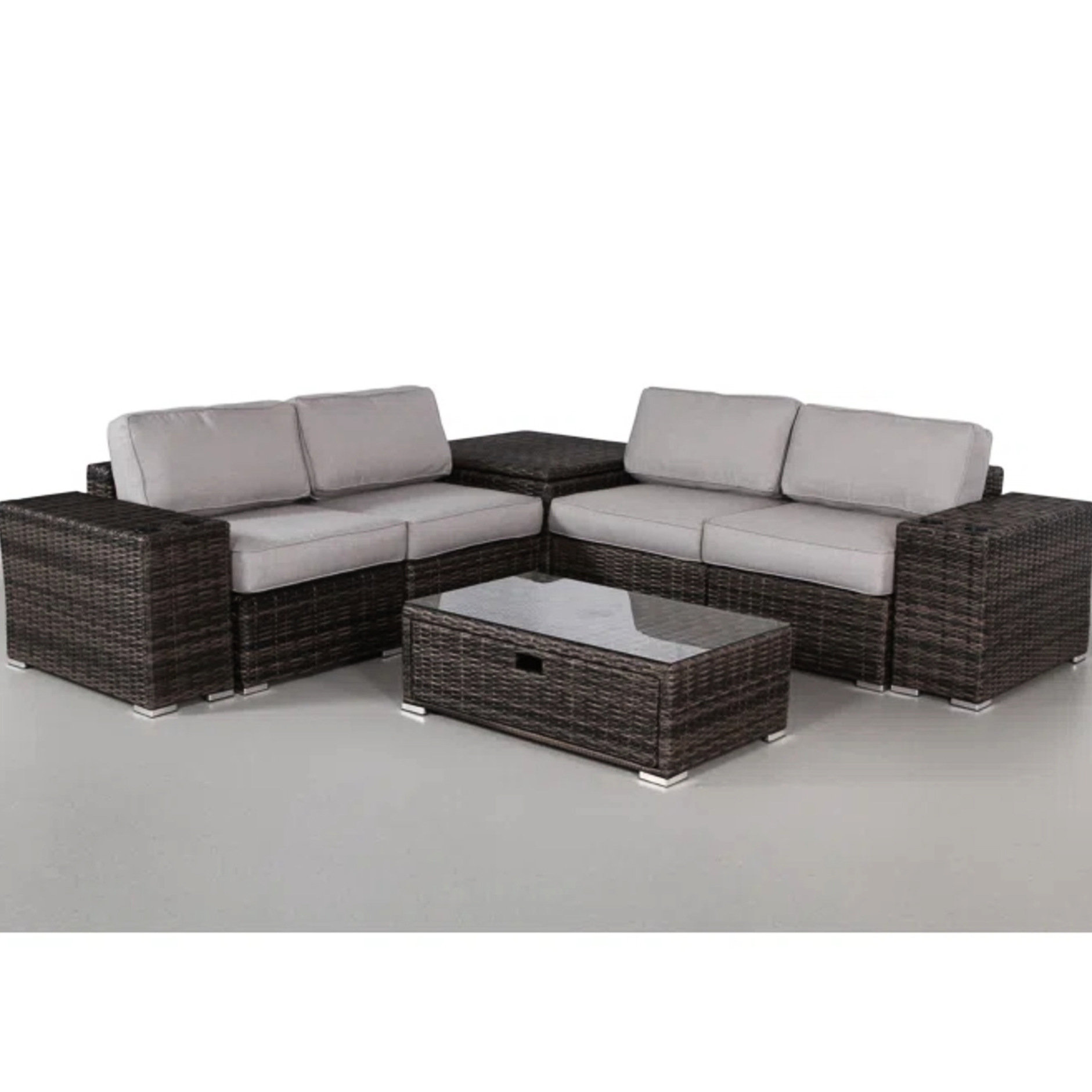 Hokku Designs 8 Patio , Fully Assembled, , 4 Tables With Storage ...