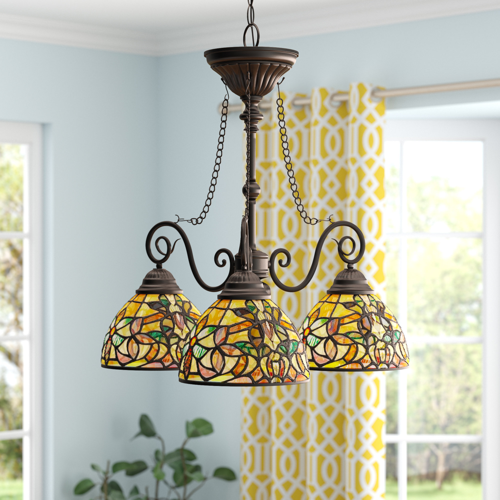 Loon Peak Nedrow 3 - Light Shaded Classic / Traditional Chandelier ...