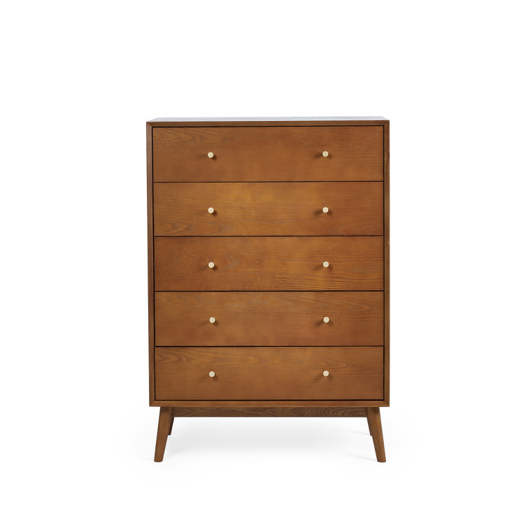 George Oliver Barchov 84cm W 5 - Drawer Chest of Drawers | Wayfair.co.uk
