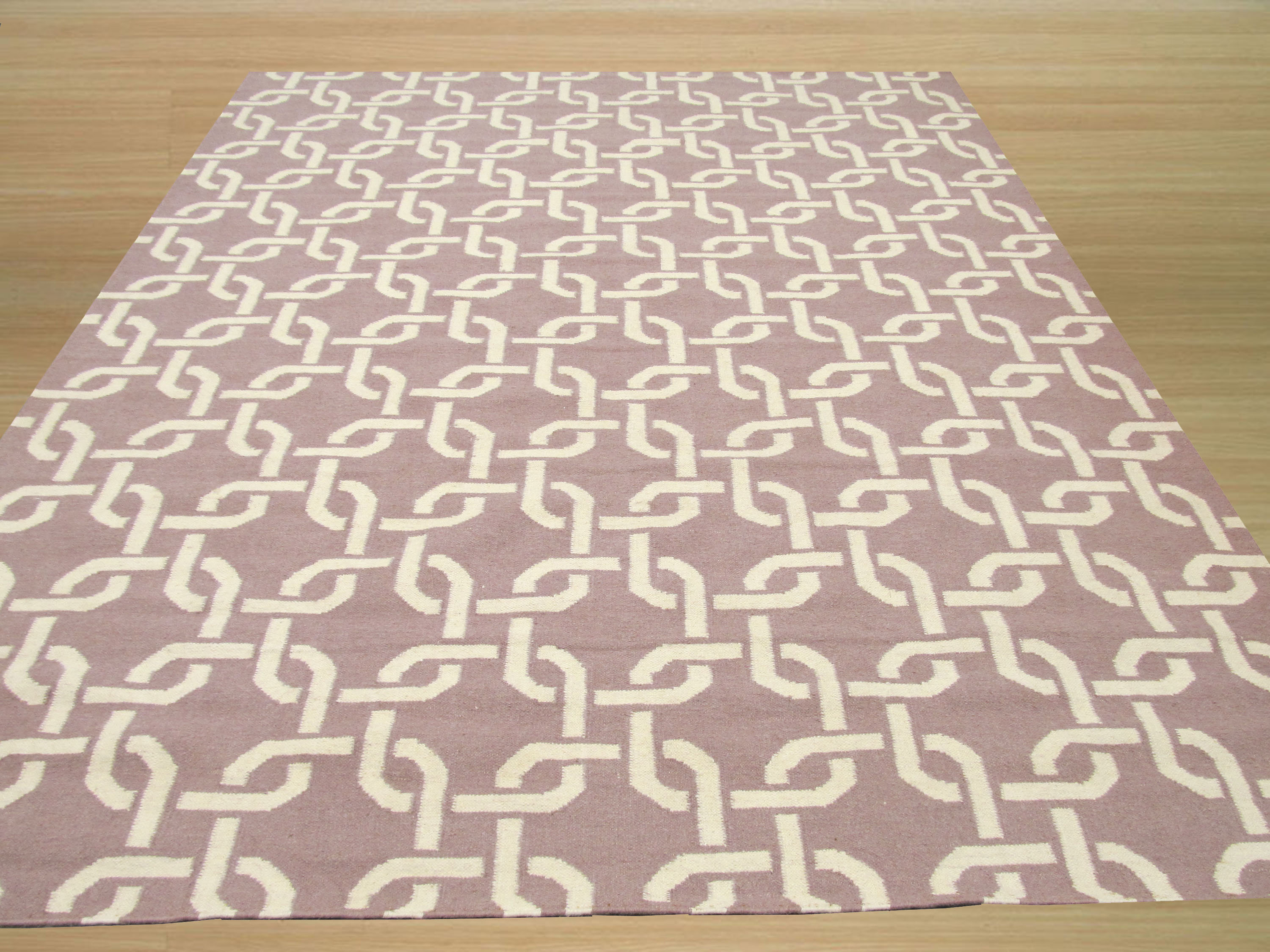 Everly Quinn Sloane Cozy Pink Flatweave Wool Rug | Wayfair