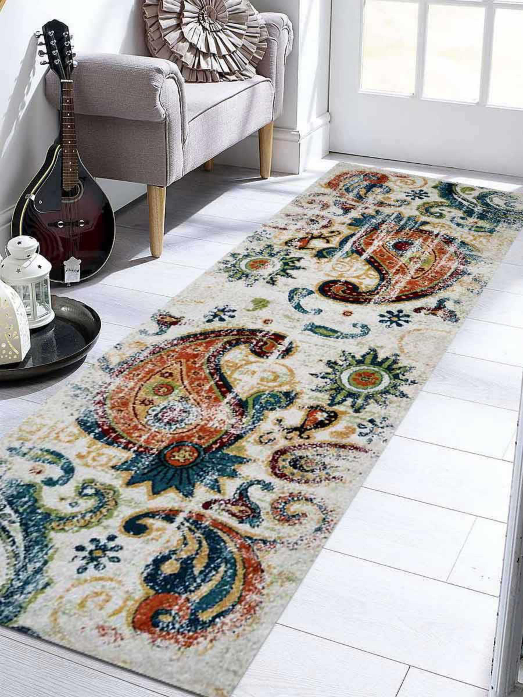 Bungalow Rose Crayton Paisley Ivory Area Rug | Wayfair