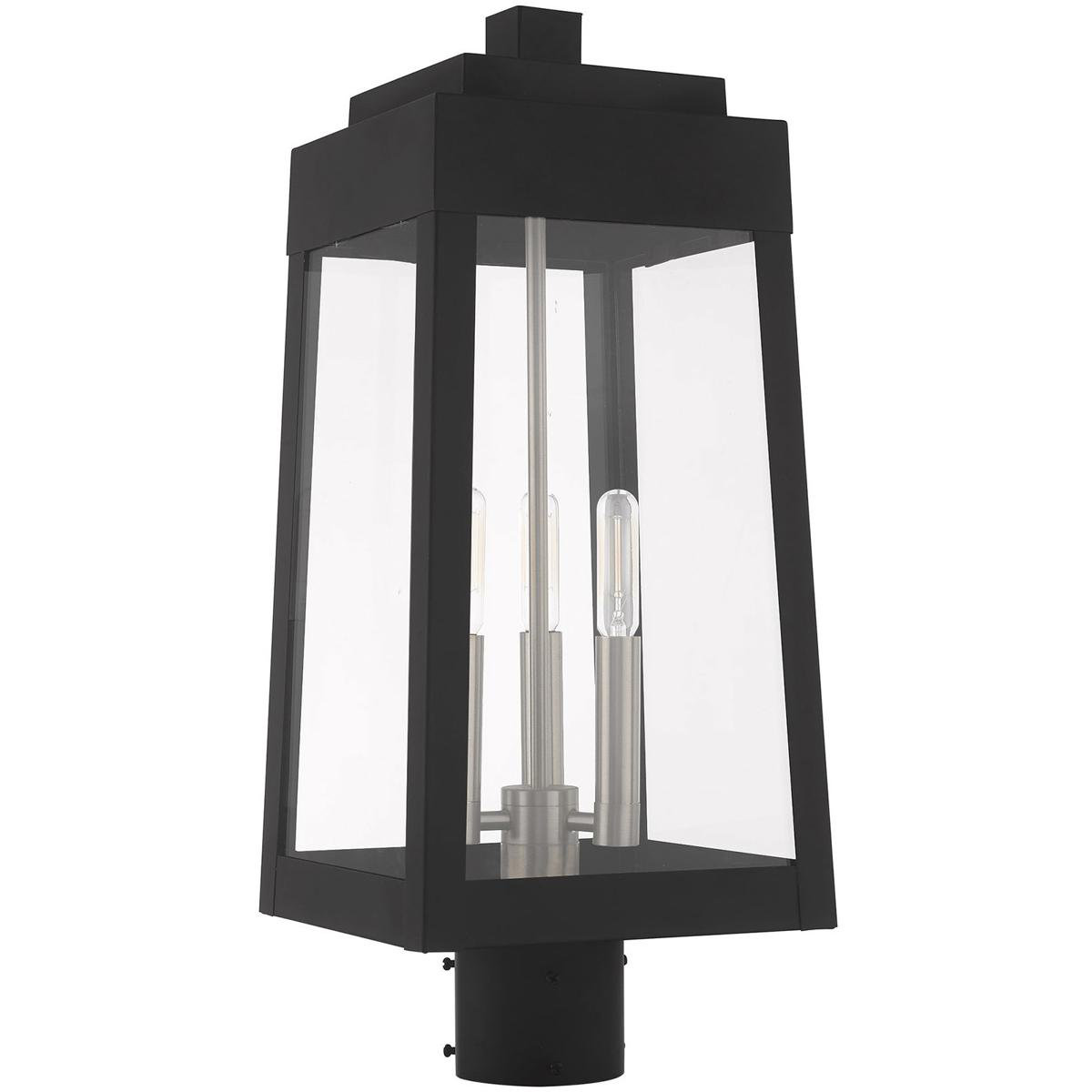 Lighting Lumens 3-Light Post-Top Lantern Pendant with Seeded Glass ...