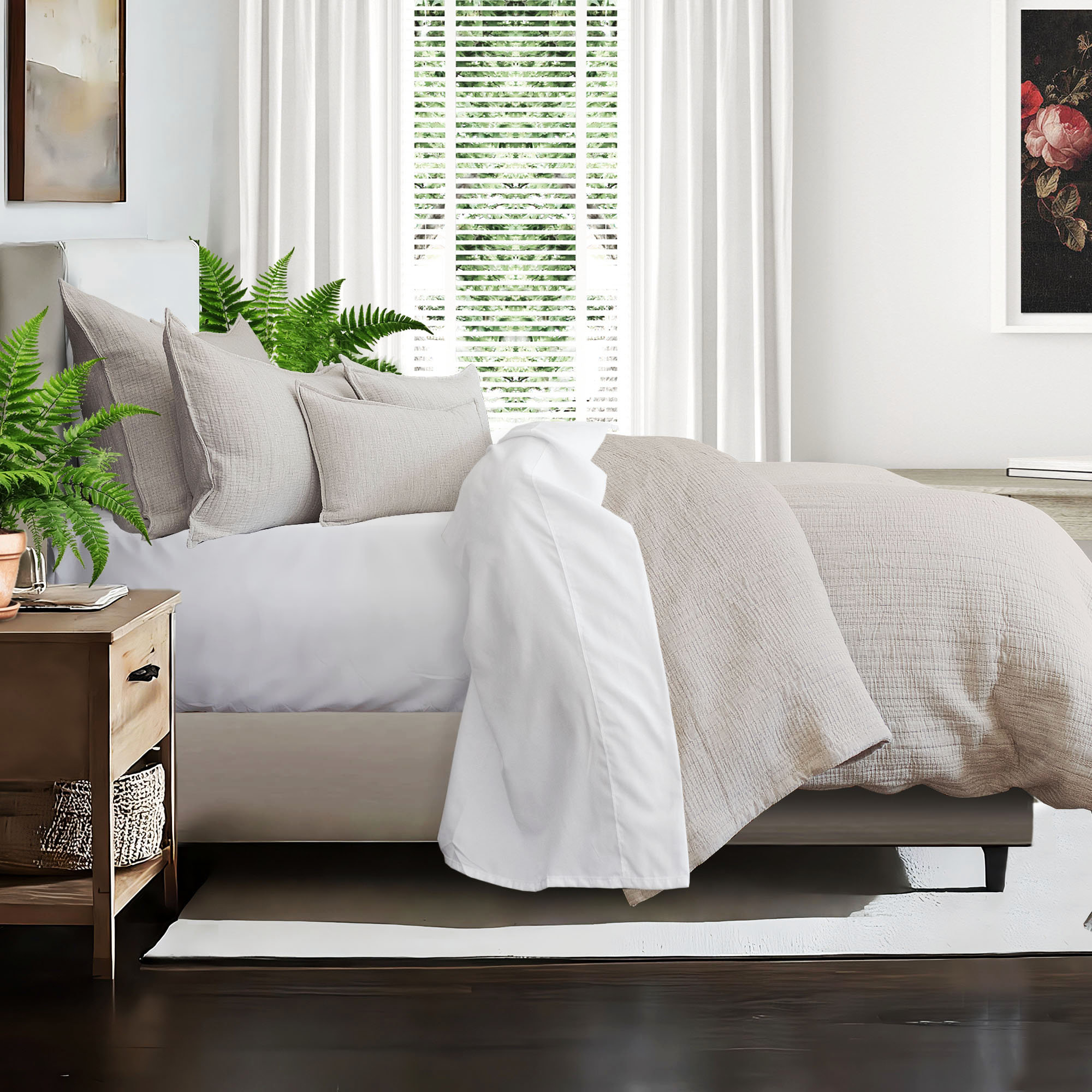 6ix Tailors Fine Linens Payton Cotton Pick Stitch Duvet Cover Set | Wayfair