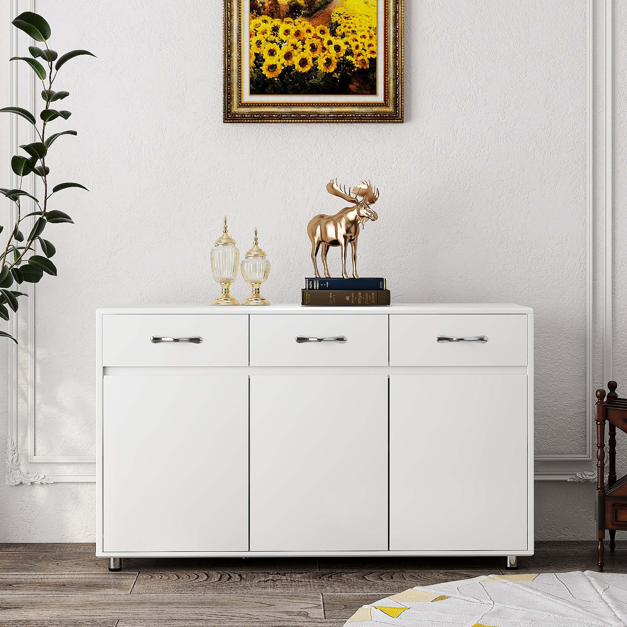 Ebern Designs Modern Sidrboard, Side Table With Drawer And Doors | Wayfair