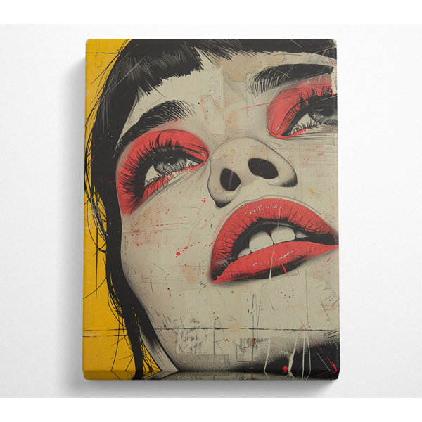 Fairmont Park Red Lips Graffiti - No Frame Print on Canvas | Wayfair.co.uk